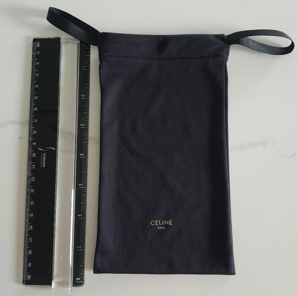Celine | Accessories | Celine Elegant Black Fabric Pouch | Poshmark